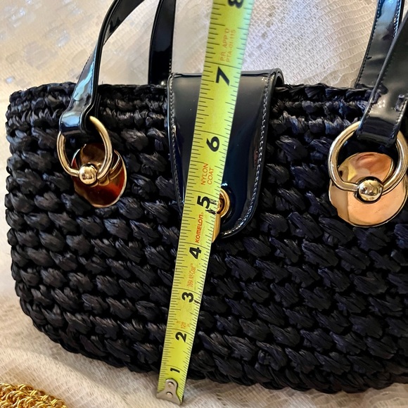 Morris Moskowitz | Bags | Vintage 96s Crochet Straw Handbag By Morris ...